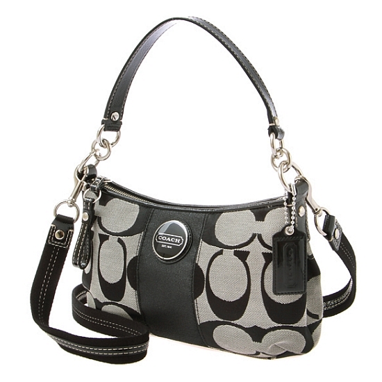 COACH_F19218 SIGNATURE STRIPE DEMI CROSSBODY Khaki/Mahogany : 네이버 블로그