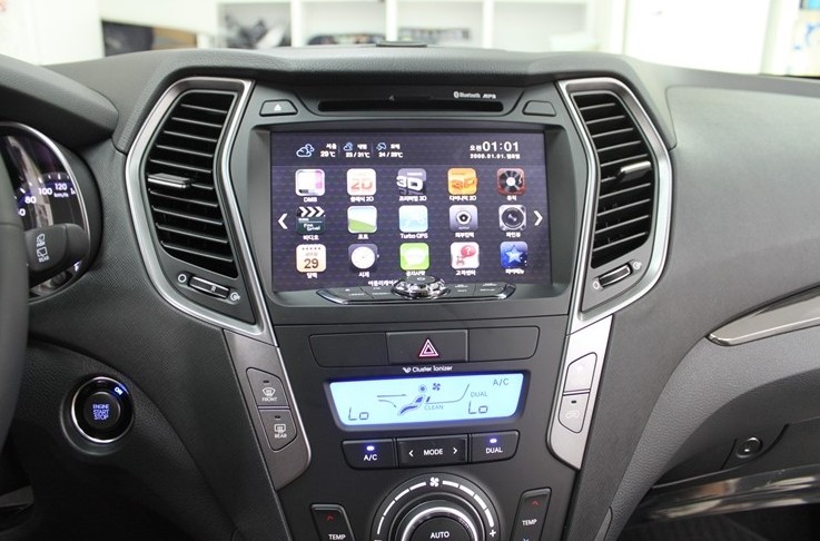 싼타페dm, 9인치 네비매립 등장 : 네이버 블로그