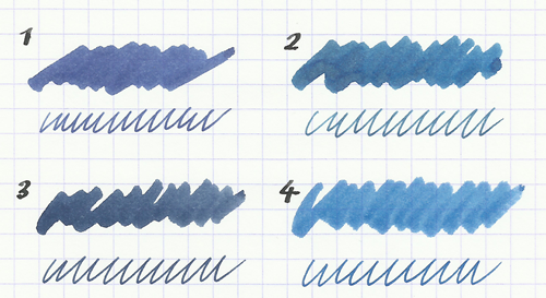 블루블랙 잉크 4종 색상 비교 및 내수성 테스트 : 네이버 블로그