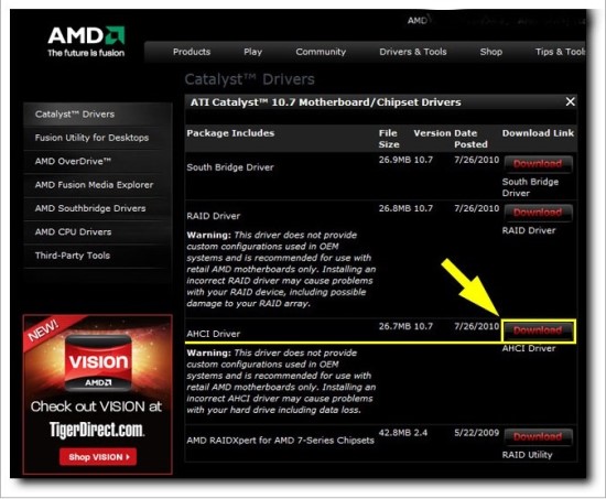 윈도우 7 AMD 메인보드에서 AHCI 드라이버 설치하기 ( RAIDXpert 활성화 ) : 네이버 블로그