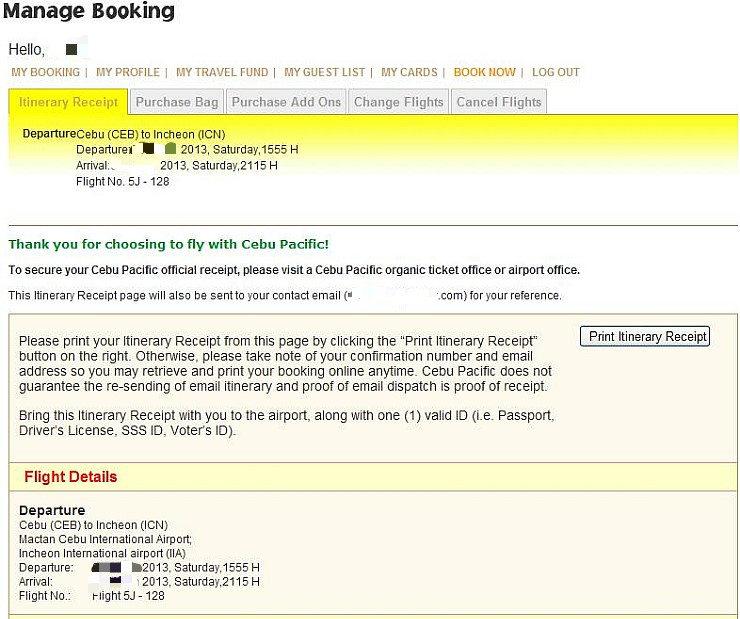 2nd 세부 사전준비(1) - (5J128)세부-인천 세부퍼시픽 프로모 발권 : 네이버 블로그