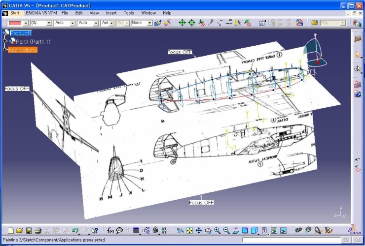 Catia Freestyle 강좌 BF109 만들기 #4 : 네이버 블로그