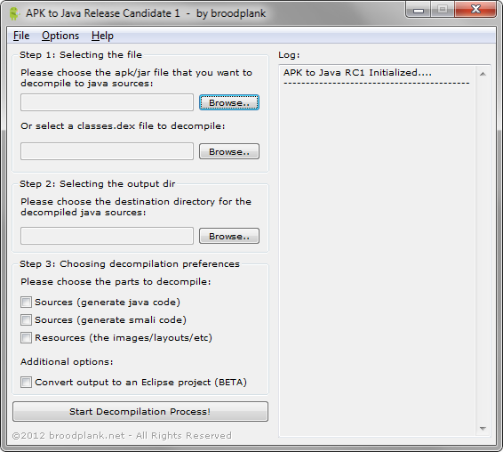 APK to Java RC2 (APK -> Java 코드 및 smali 코드 디컴파일툴) : 네이버 블로그