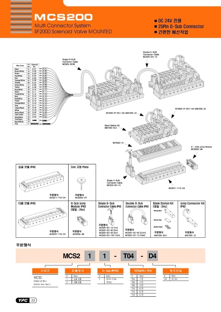 연우뉴매틱 YPC SF2000 솔레노이드 밸브용 멀티 커넥터 MCS2 시리즈 (MULTI CONNECTOR MCS2 SERIES) : 네이버 블로그