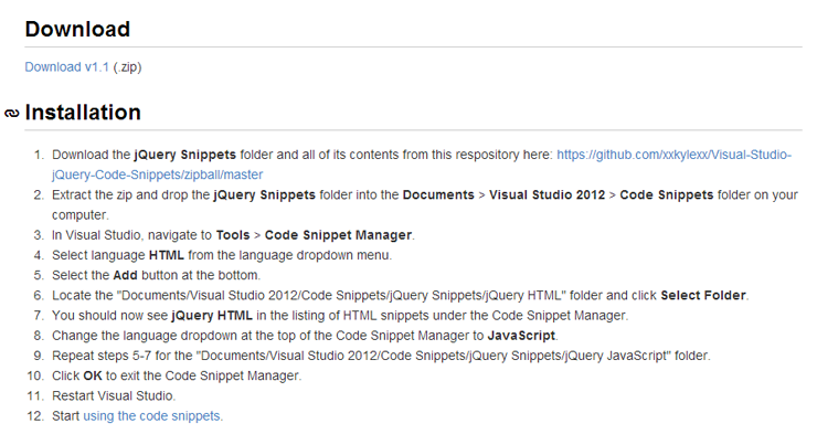 [ Visual Studio 2012 ] 너무나 사랑스러운 jQuery snippet 을 사용하여 jQuery cording에 ...