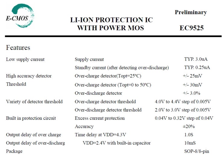 EC9525 1cell PCM IC : 네이버 블로그