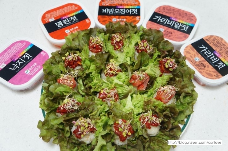 짜지 않은 웰빙젓갈 밥도둑 납시오바다의 속삭임선호 맛있는 젓갈명태회무침 젓갈 상추쌈밥 네이버 블로그