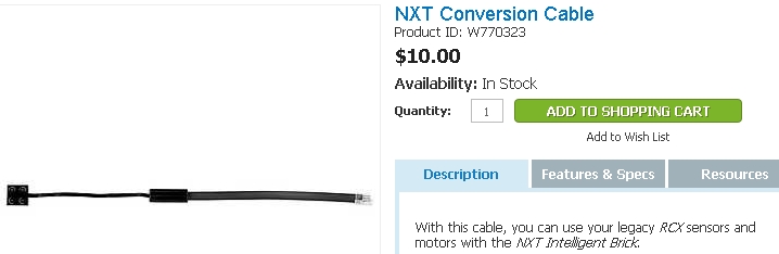 [버섯][NXT][부품] 파워펑션과 NXT를 위한 변환 케이블 - LEGO 8528 - Converter Cables for ...