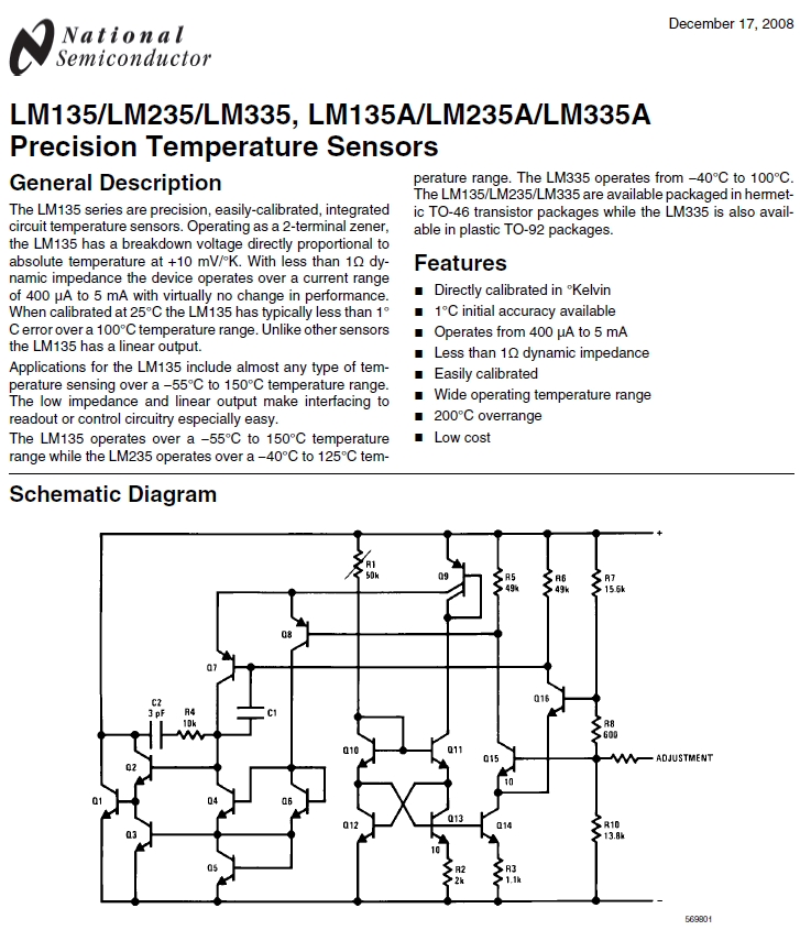 LM135/LM235/LM335, LM135A/LM235A/LM335A Precision Temperature Sensors ...