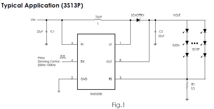 EMD2050 PWM Step-Up LED Driver : 네이버 블로그