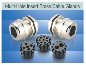 [AVC 방수IP68] 다중홀 인서트 브라스 케이블 그랜드 2-hole (Multi Hole Insert Brass Cable ...