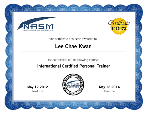 트레이너CK - 이채관 강사의 NASM-CES(Corrective Exercise Specialist)합격!! (나즘-CES ...