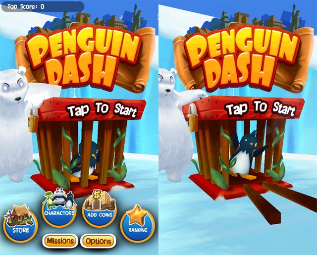 [아이폰 게임] 펭귄대쉬 Penguin dash : 네이버 블로그