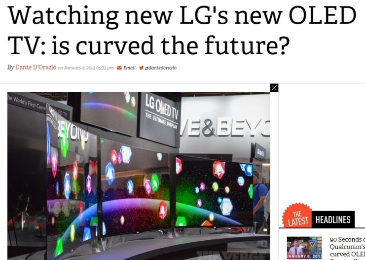 [2013] LG 세계 첫 55인치 커브드 3D OLED TV 공식 발표 : 네이버 블로그