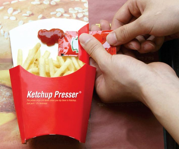 패키지디자인 패스트푸드점의 기발한 감자튀김 패키지 Ketchup Presser 네이버 블로그