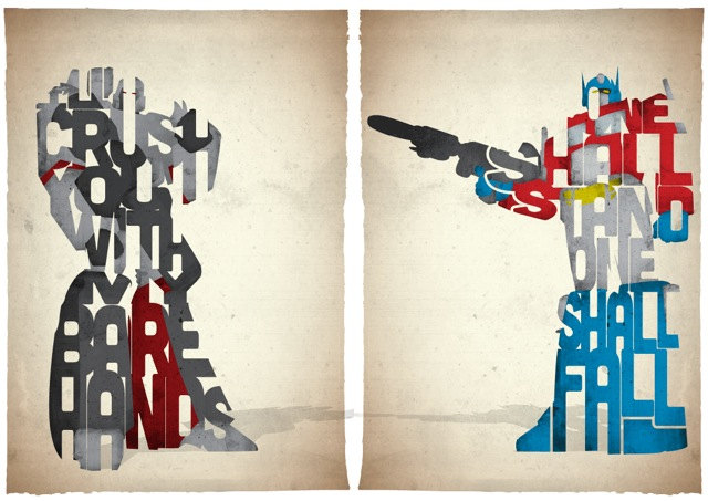 타이포그래피로 표현한 창의적인 영화 포스터 Typographic Movie Posters 네이버 블로그