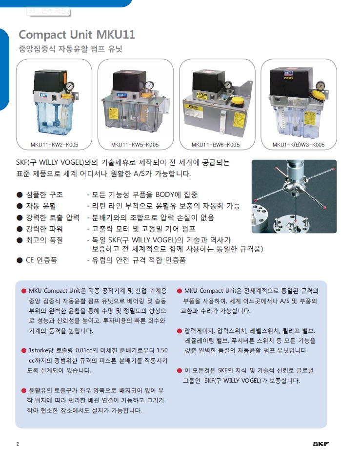 LUB PUMP [SKF VOGEL]Compact Unit MKU11 (중앙집중식 자동윤활 펌프 유닛) : 네이버 블로그