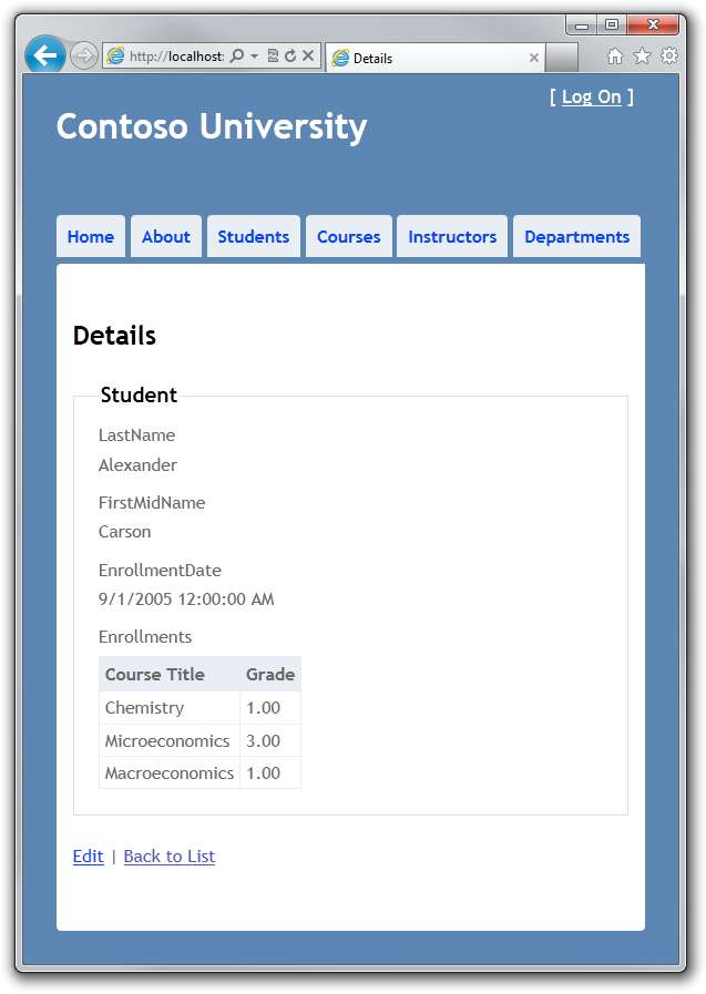 Getting Started With Ef Using Mvc 2 Aspnet Mvc 애플리케이션에서 Entity Framework로 기본 Crud 기능 구현하기