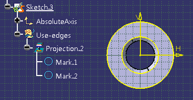 [CATIA V5-6R2012 Sketcher]Project 3D Elements, Intersect 3D Elements ...