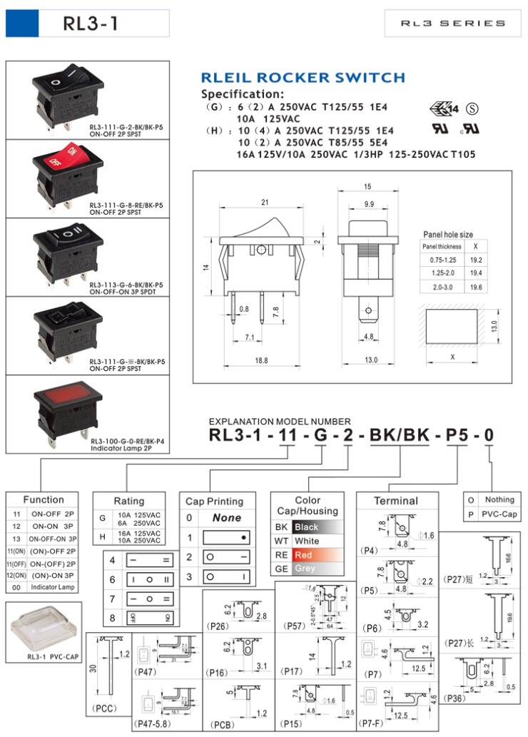 라커스위치,ROCKER SWITCH,RL3-111-G-2-BK/BK-P5,RL3-111-G-8-RE/BK-P5,RL3-113-G-6-BK/BK-P5 : 네이버 블로그