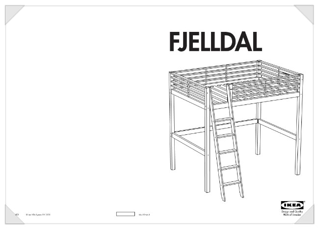 [이케아 가구 조립] FJELLDAL FULL LOFT BED : 네이버 블로그