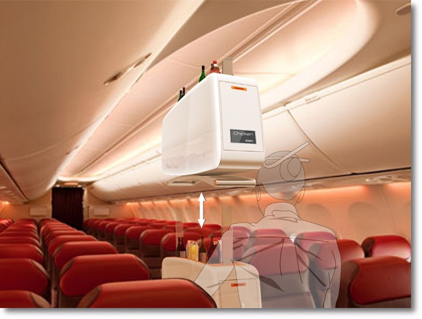 비행기 기내의 새로운 서비스 캐리어 Flying Trolley : 네이버 블로그