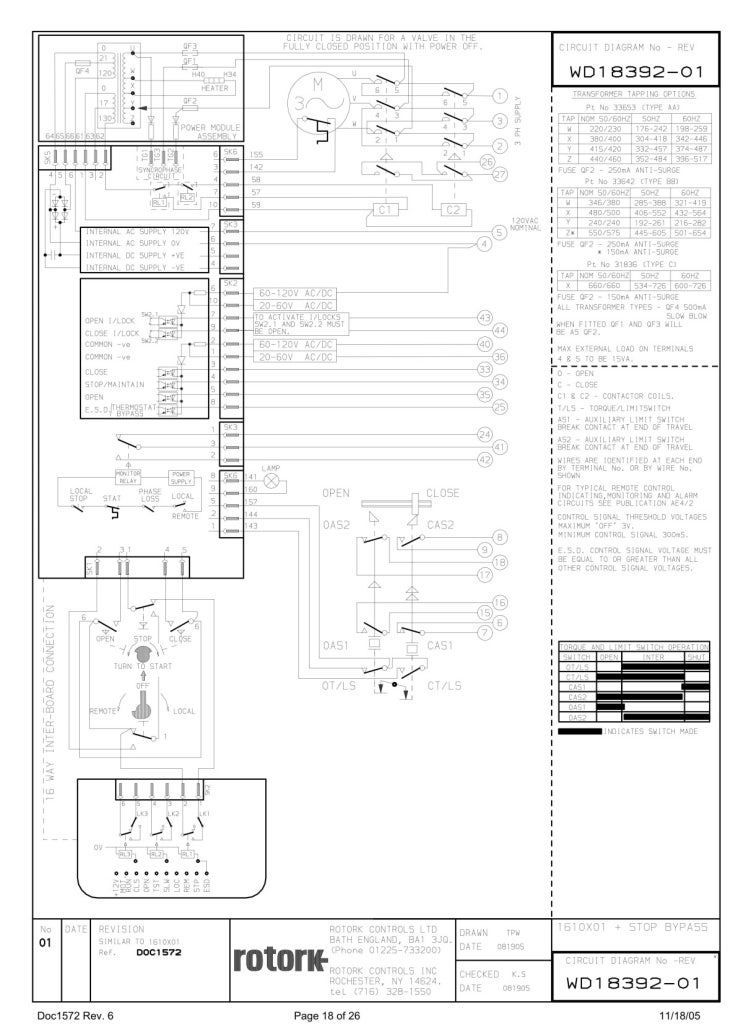 Mov Rotork Local/Remote Wiring Dwg A serial 대산석유화학단지,대산공단 계장 산업용 FA 컴퓨터 ...
