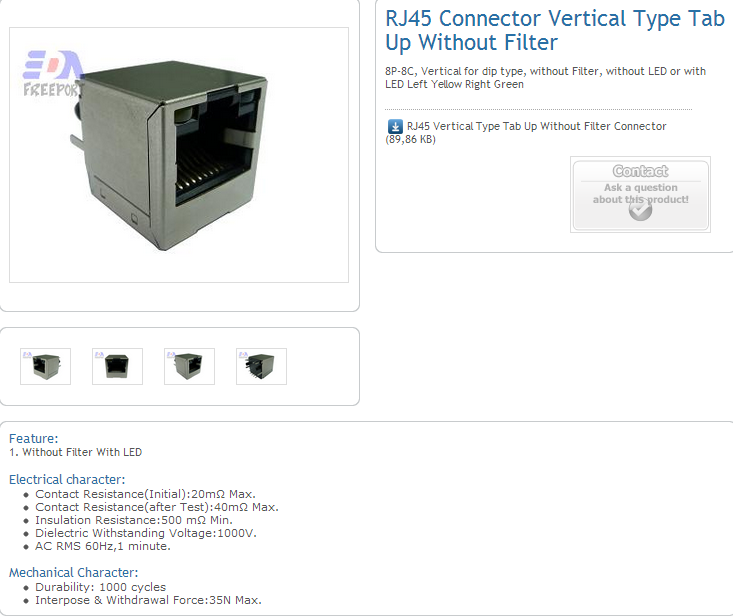 모듈러잭,RJ45스트레이트LED,RJ45 LED,FX-W-115 : 네이버 블로그