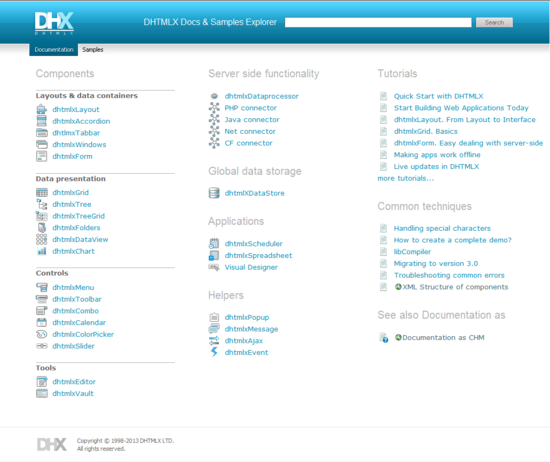 [링크] DHTMLX Docs & Samples Explorer : 네이버 블로그