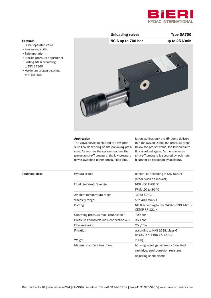 비에리 BIERI 언로딩 밸브 DA700 시리즈 (UNLOADING VALVE DA700 SERIES) : 네이버 블로그