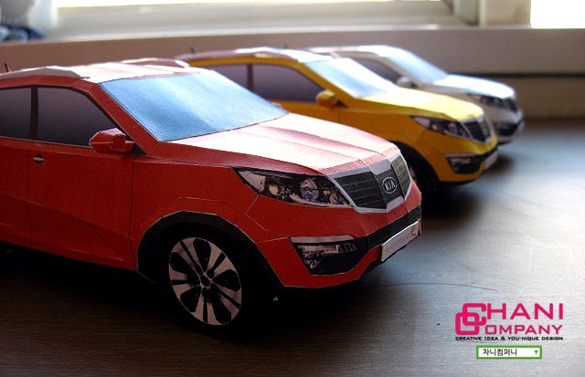기아 스포티지R 종이모형(페이퍼크래프트) 완성형 / 2010.07.11 (KIA Sportage R Papercraft by ...