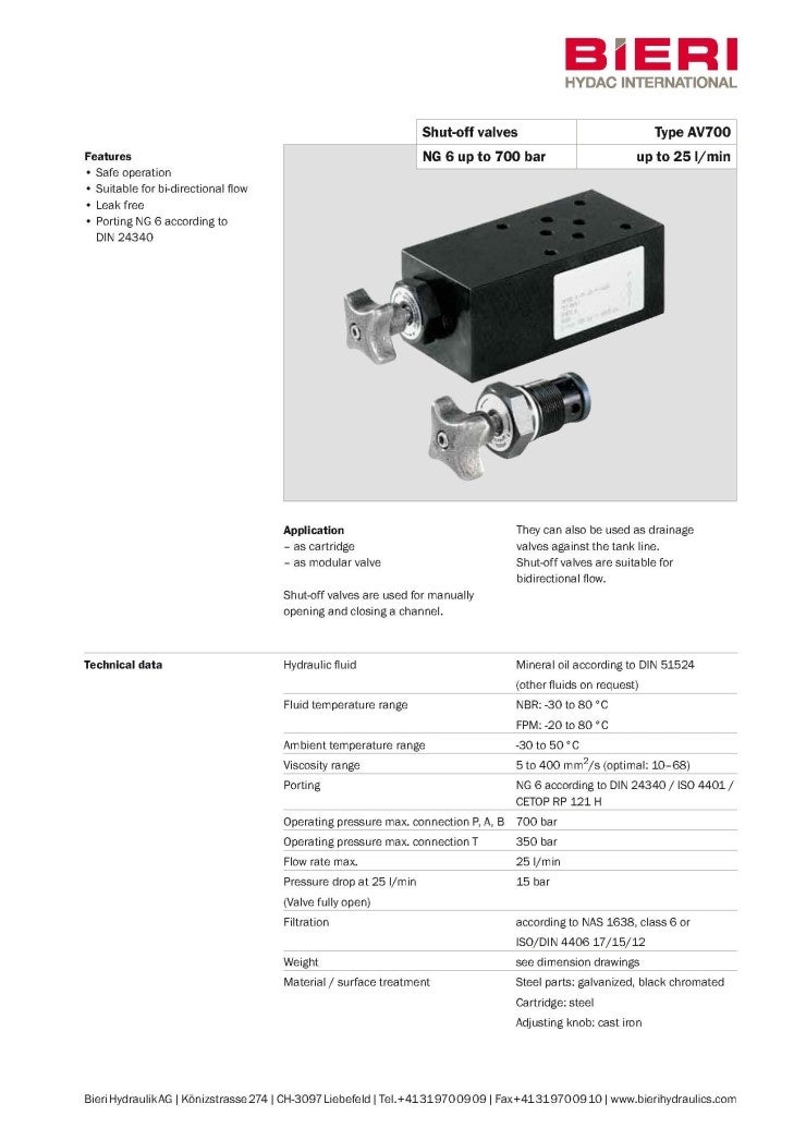 비에리 BIERI 셧 오프 밸브 AV700 시리즈 (SHUT OFF VALVE AV700 SERIES) : 네이버 블로그