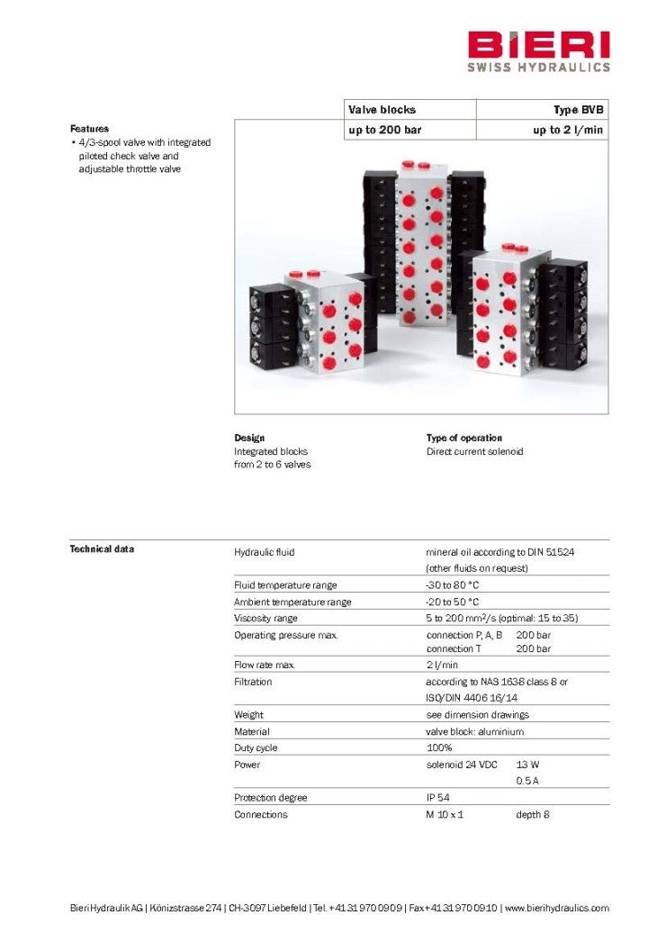 비에리 BIERI 밸브 블럭 BVB 시리즈 (VALVE BLOCK BVB SERIES) : 네이버 블로그