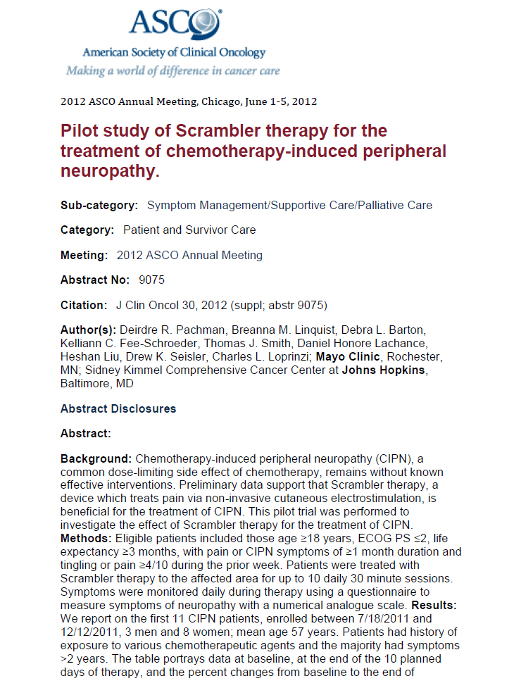 페인스크램블러 논문자료 : MC-5A 2012 ASCO Study Abstracts-2 Clinical Studies : 네이버 블로그
