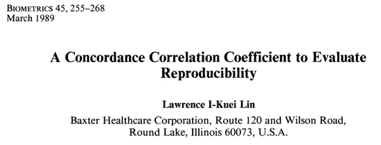 Concordance Correlation Coefficient 를 이용한 계측 오류 측정 : 네이버 블로그
