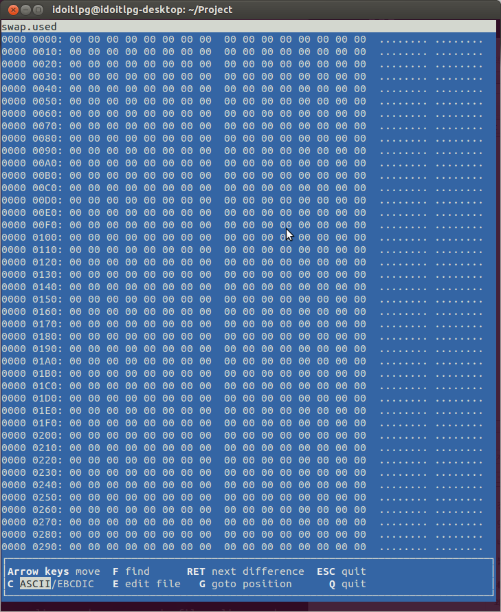 shell에서 Binary파일 내용 확인하기 - vbindiff : 네이버 블로그