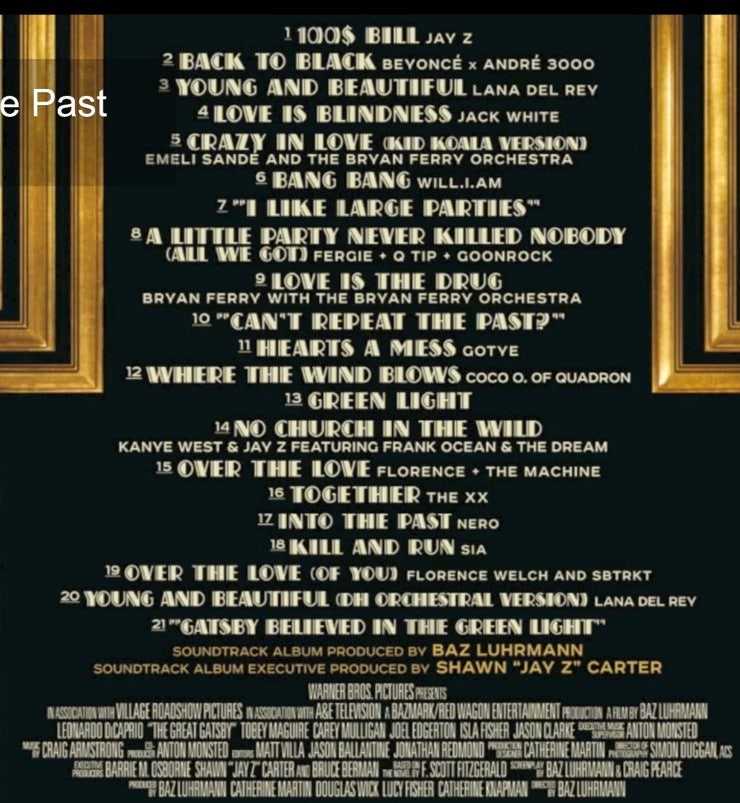 위대한 개츠비(The Great Gatsby, 2013) Soundtrack : 네이버 블로그