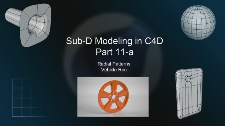 Sub-D Modeling in C4D - Lesson 11 Part 1 - Radial Patterns - Car Rim ...