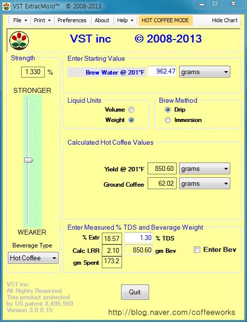 VST ExtractMoJo™ PRO v3.0 Coffee Tools Software : 네이버 블로그