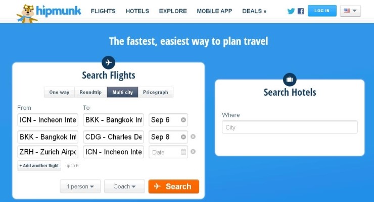 [hipmunk] 복잡한 항공루트를 간편하게 계획하자 - HipMunk : 네이버 블로그