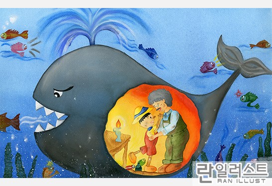 피노키오수채화진선란일러스트동화일러스트동화일러스트학원일러스트학원삽화예쁜그림평생직업취미미술예쁜일러스트창작동화