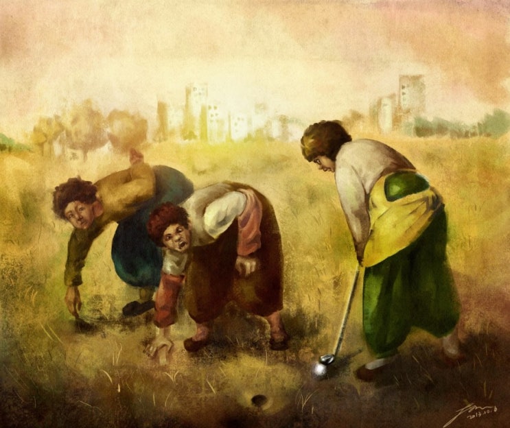 명화 패러디 - 밀레 이삭줍는 여인들 : 네이버 블로그