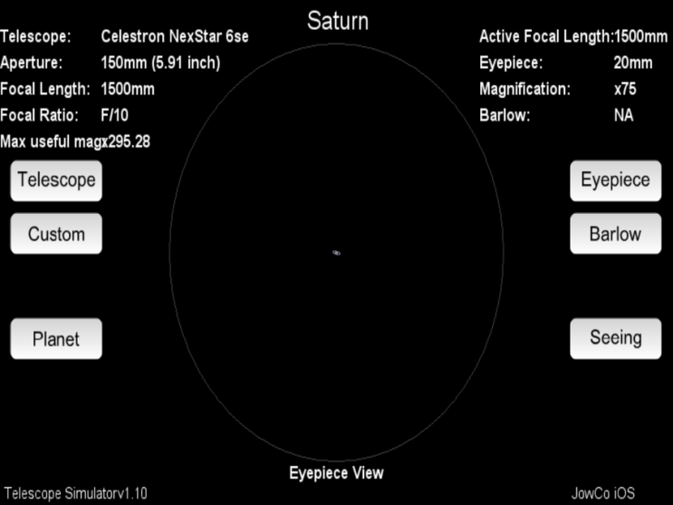천체망원경 구매시 참고가 가능한 어플 (Telescope simulator) : 네이버 블로그