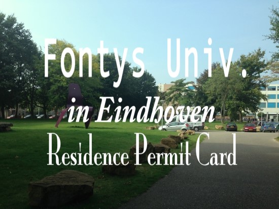 [INFO] DUTCH RESIDENCE PERMIT CARD/FONTYS EINDHOVEN/ 네덜란드 거주허가증/폰티스 ...