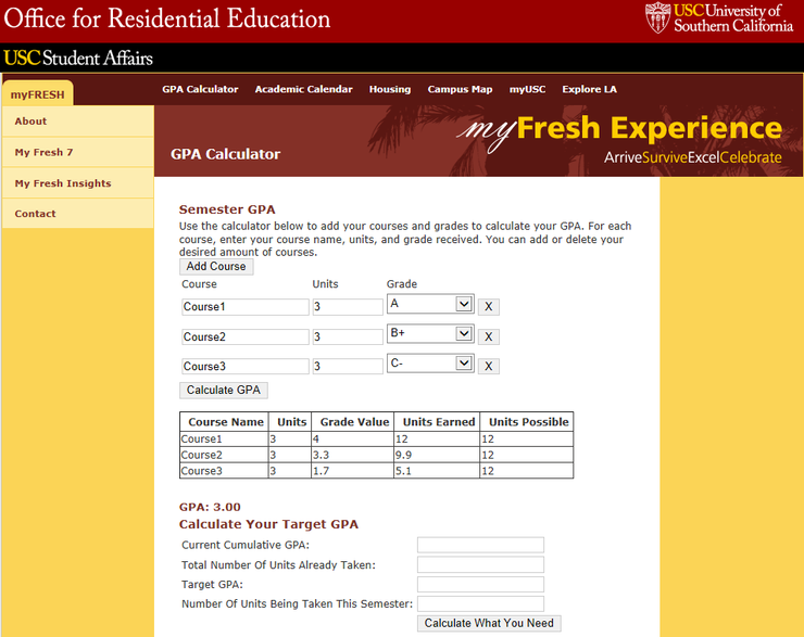 미국 USC 대학교 GPA 환산 계산기 (GPA Calculator) : 네이버 블로그
