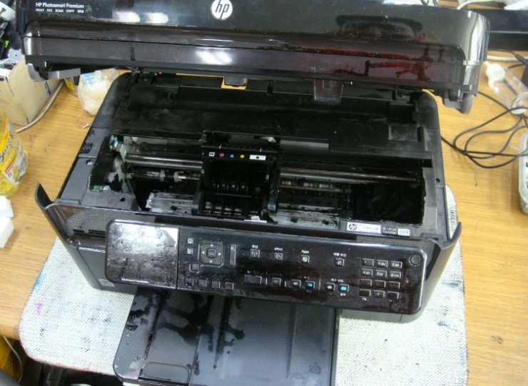 [HP복합기수리] HP 포토스마트 C410A 복합기 프린터 수리 후 무한잉크 공급기 장착~ 마인잉크 : 네이버 블로그