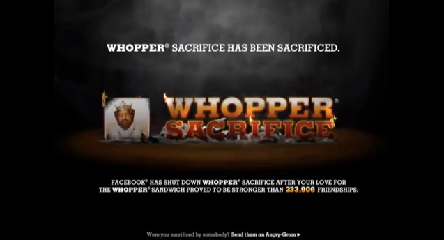페이스북 마케팅 성공사례 - 버거킹(Burger king) Whopper Sacrifice : 네이버 블로그