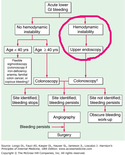 Acute lower GI bleeding ---> upper EGD : 네이버 블로그