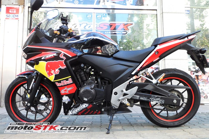 Cbr500r혼다오토바이데칼레드불데칼최근에 출시된 따끈따끈한 Cbr500 데칼 시공 작업입니다 네이버 블로그