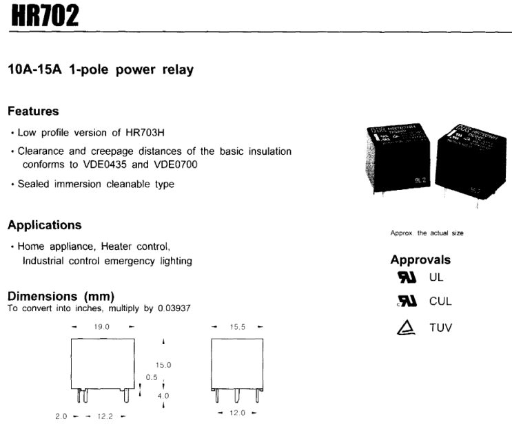 한국릴레이 HR702 series : 네이버 블로그